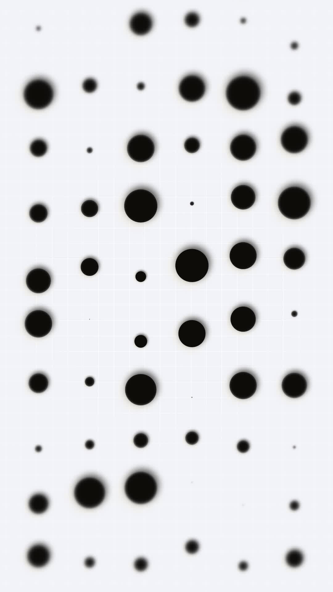 Vertical video - trendy abstract motion background animation with gently moving black dots on a ...