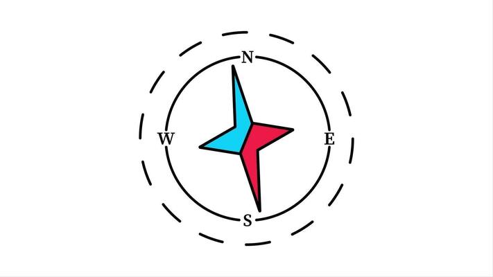 Compass Animation Stock Video Footage for Free Download