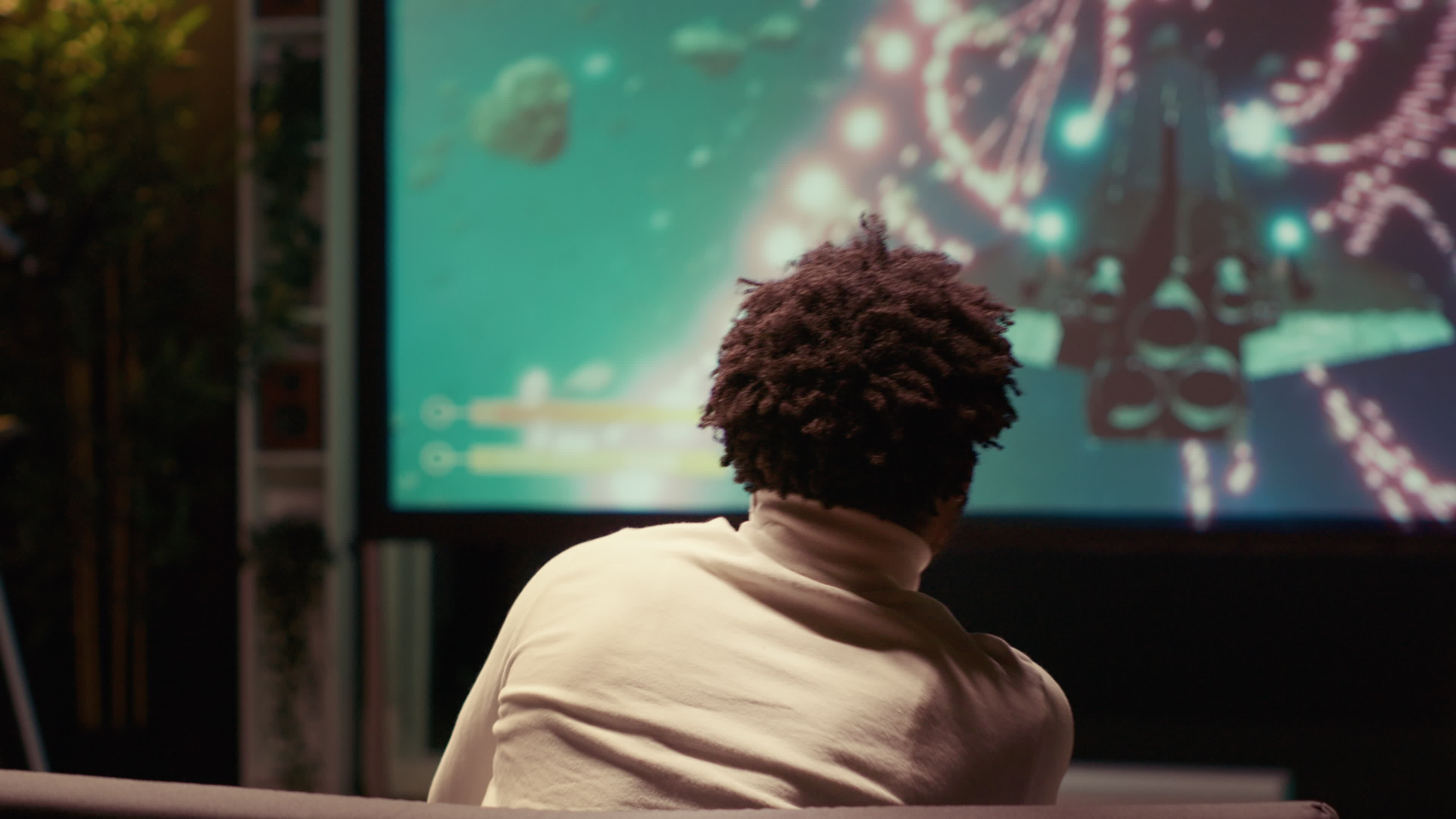 Livid Gamer Raging In Frustration After Losing Mission While Playing Videogame On Ultrawide