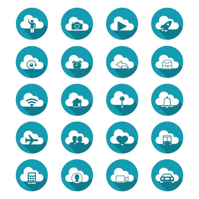 Cloud Computing Icons Vector Art, Icons, and Graphics for Free Download