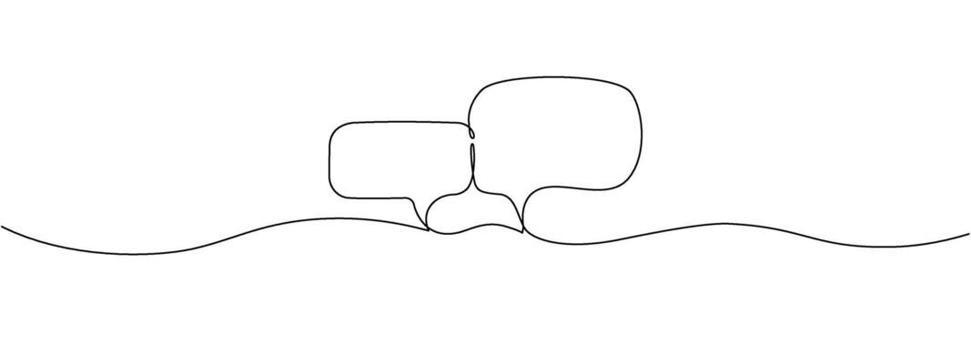Continuous Line Speech Bubble Vector Art Icons And Graphics For Free