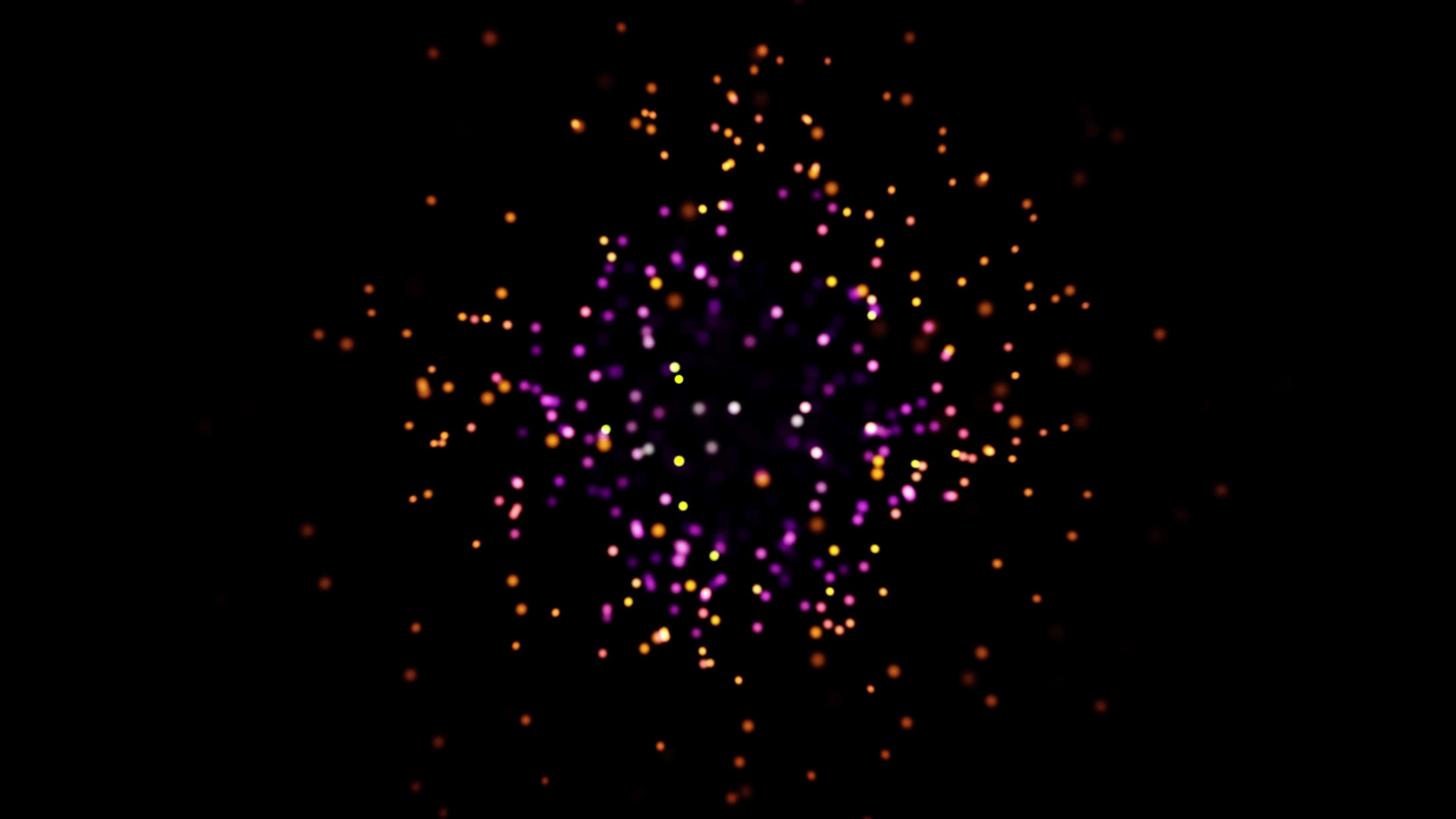 Abstract animation of moving colorful luminous spots bokeh. Animation. Dive into stream of ...