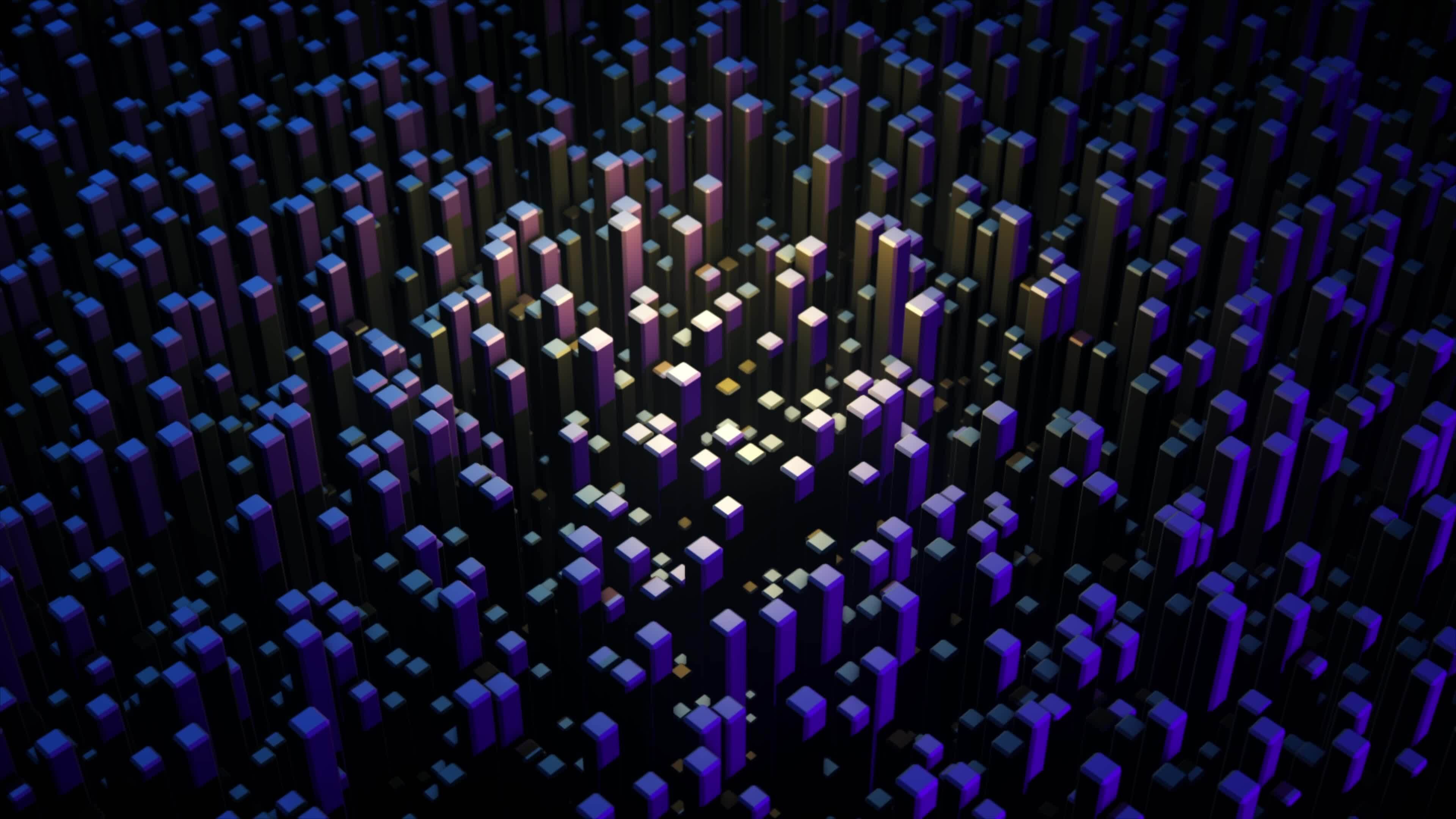 Modern Looped Animation Background Animation Multicolored 3d Abstraction Of Moving Geometric