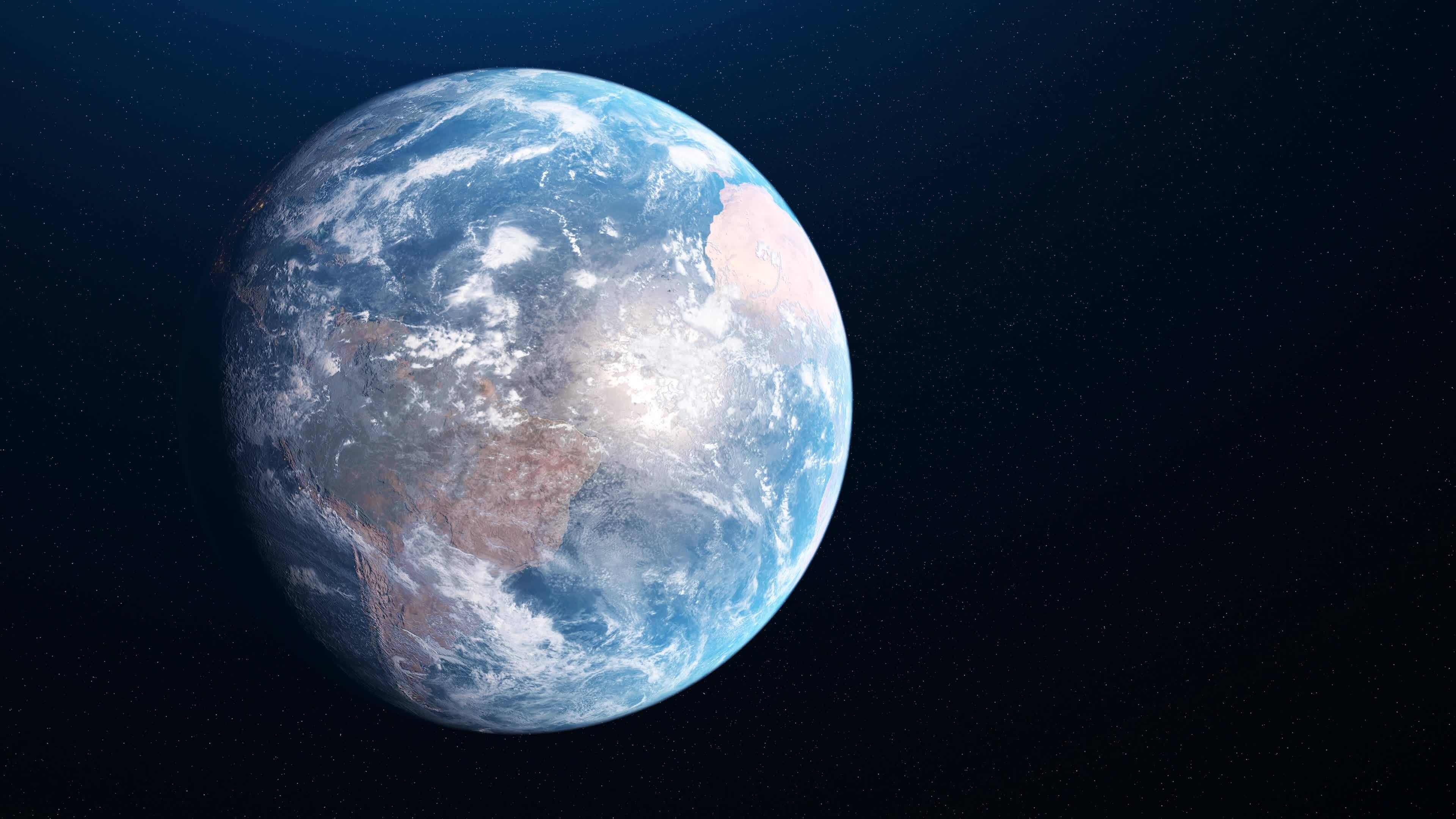 Animation of rotation of Earth and transition of day and night ...