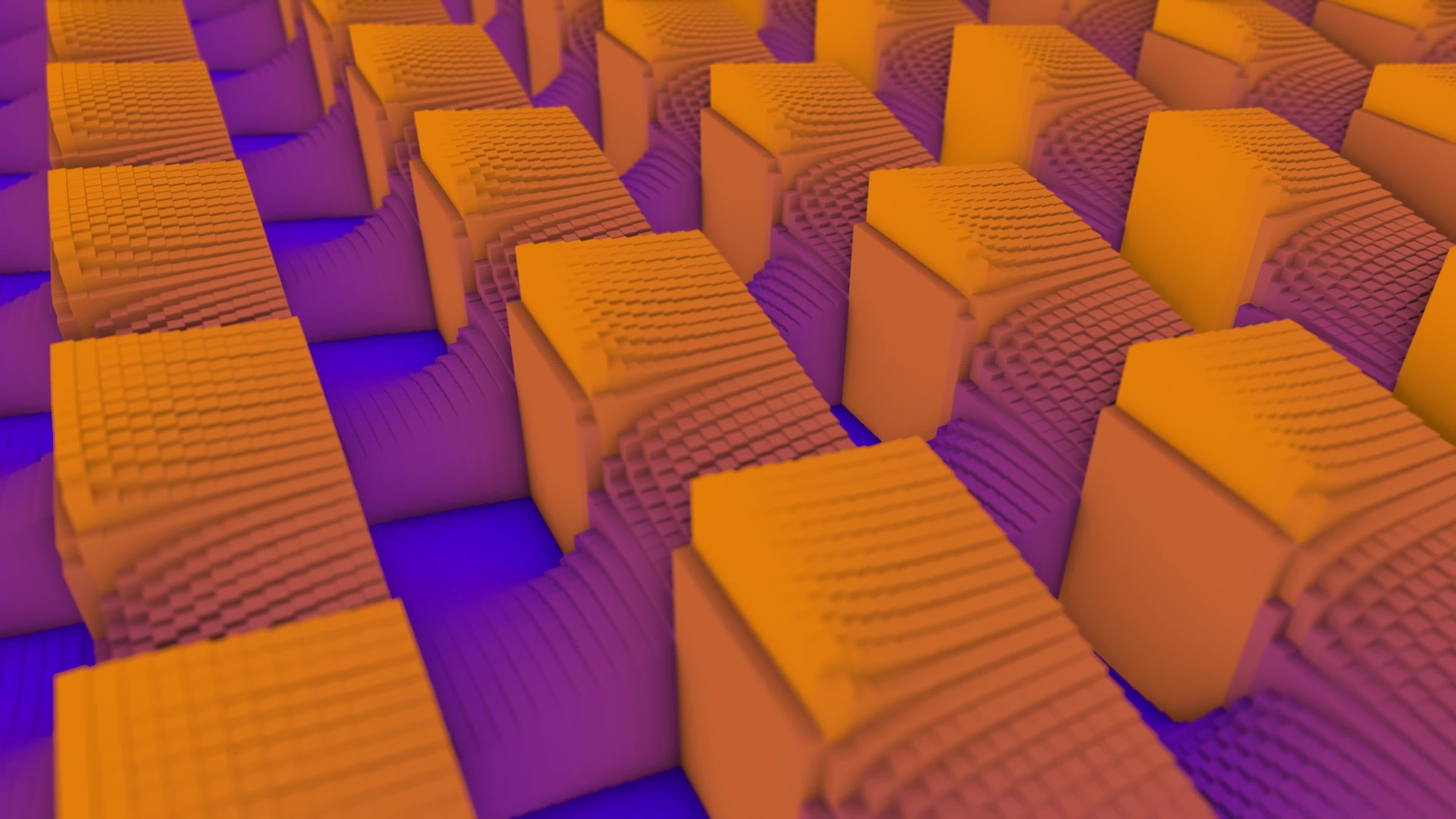 Abstract Background Of Colored Cubes On The Floor Animation Multicolored Abstract Animation Of