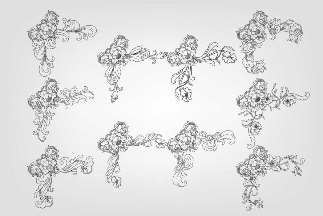 Page 2 Wedding Floral Ornament Vector Art Icons And Graphics For