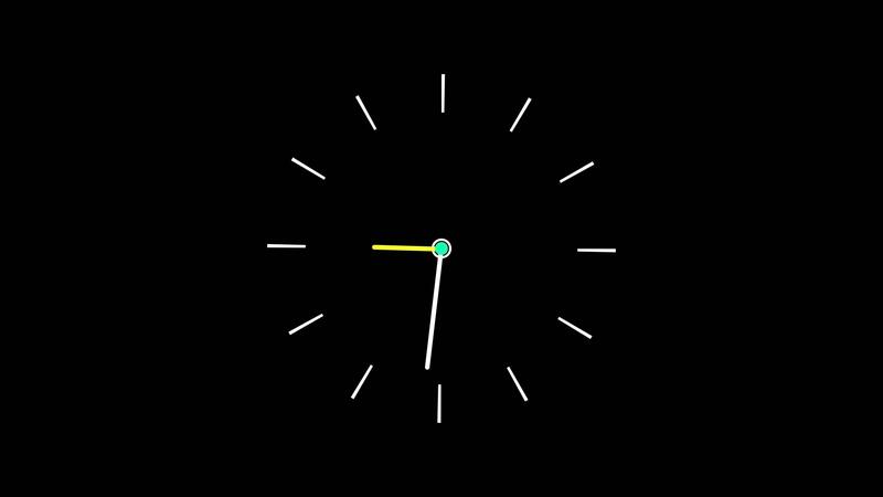 Clock Counting Down 24 Hour Day Fast Speed. Clock with moving arrows ...