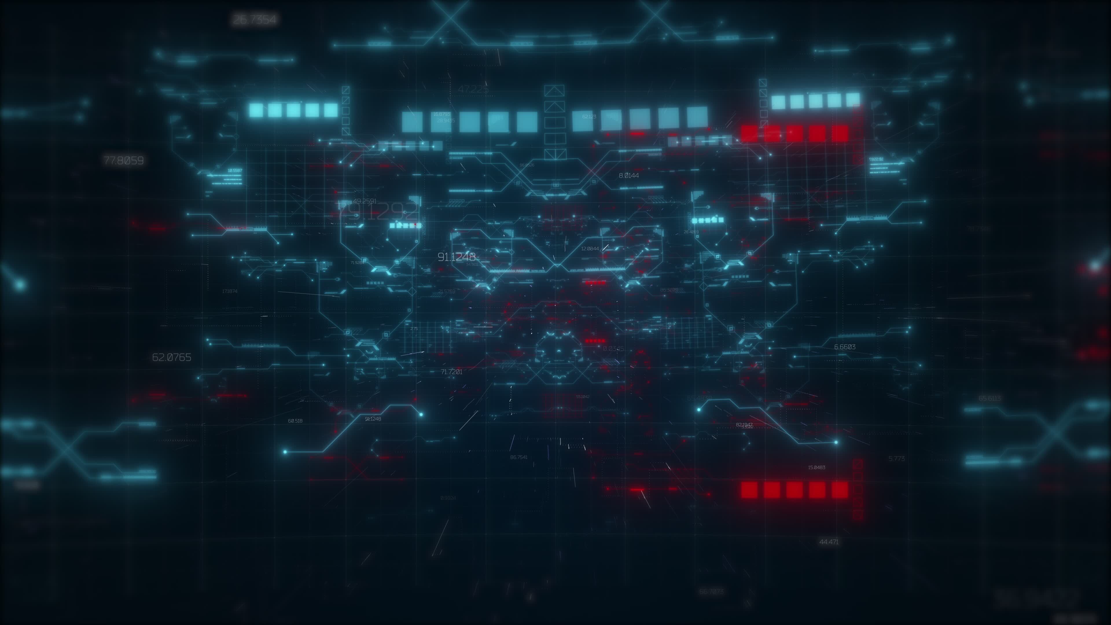 Futuristic CG Animation with HUD 38034257 Stock Video at Vecteezy