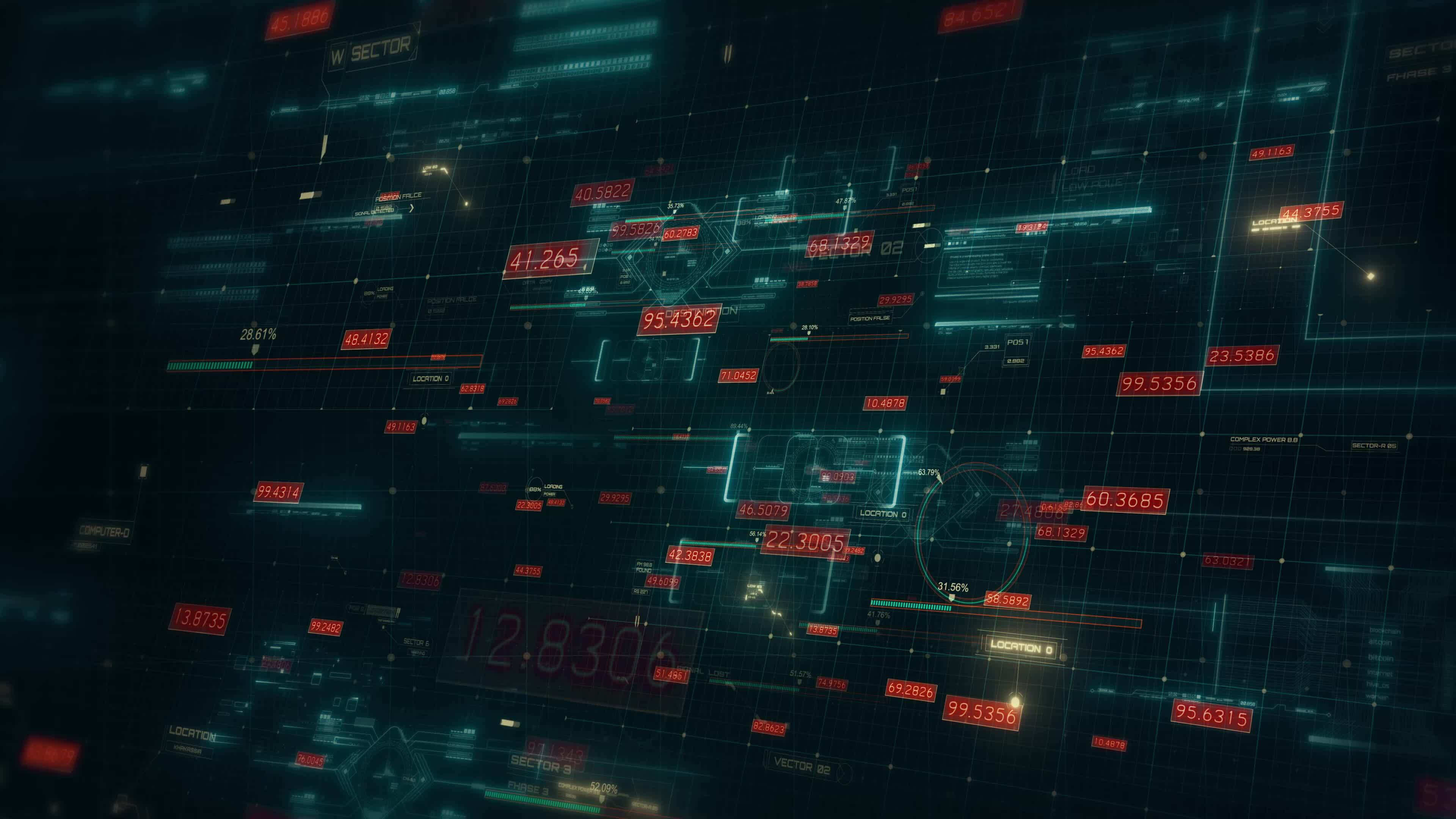 Futuristic 4k HUD Animation 38036774 Stock Video at Vecteezy