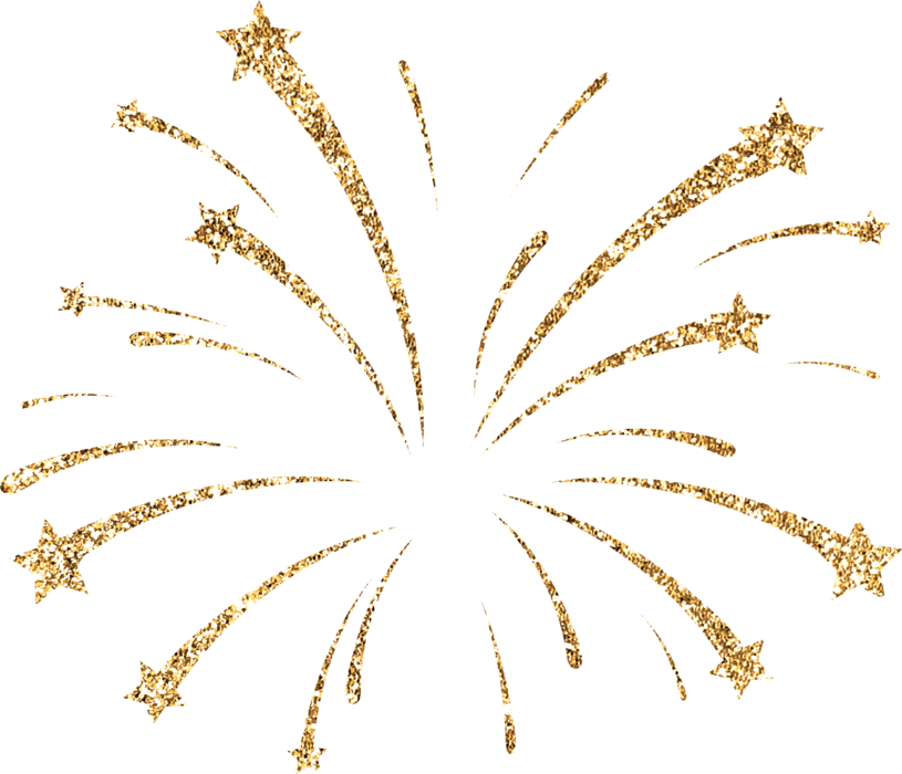 Gold Fireworks PNGs for Free Download