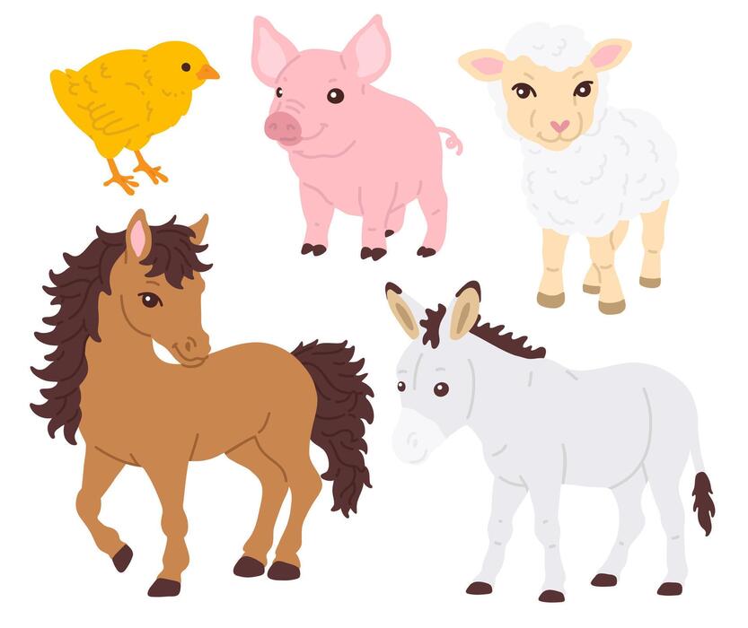 Farm Animals Clipart Vector Art, Icons, and Graphics for Free Download