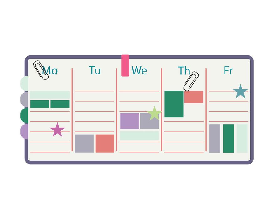 Weekly Calendar Vector Art, Icons, and Graphics for Free Download