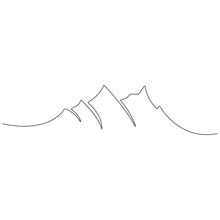 Continuous Line Mountain Vector Art, Icons, and Graphics for Free Download
