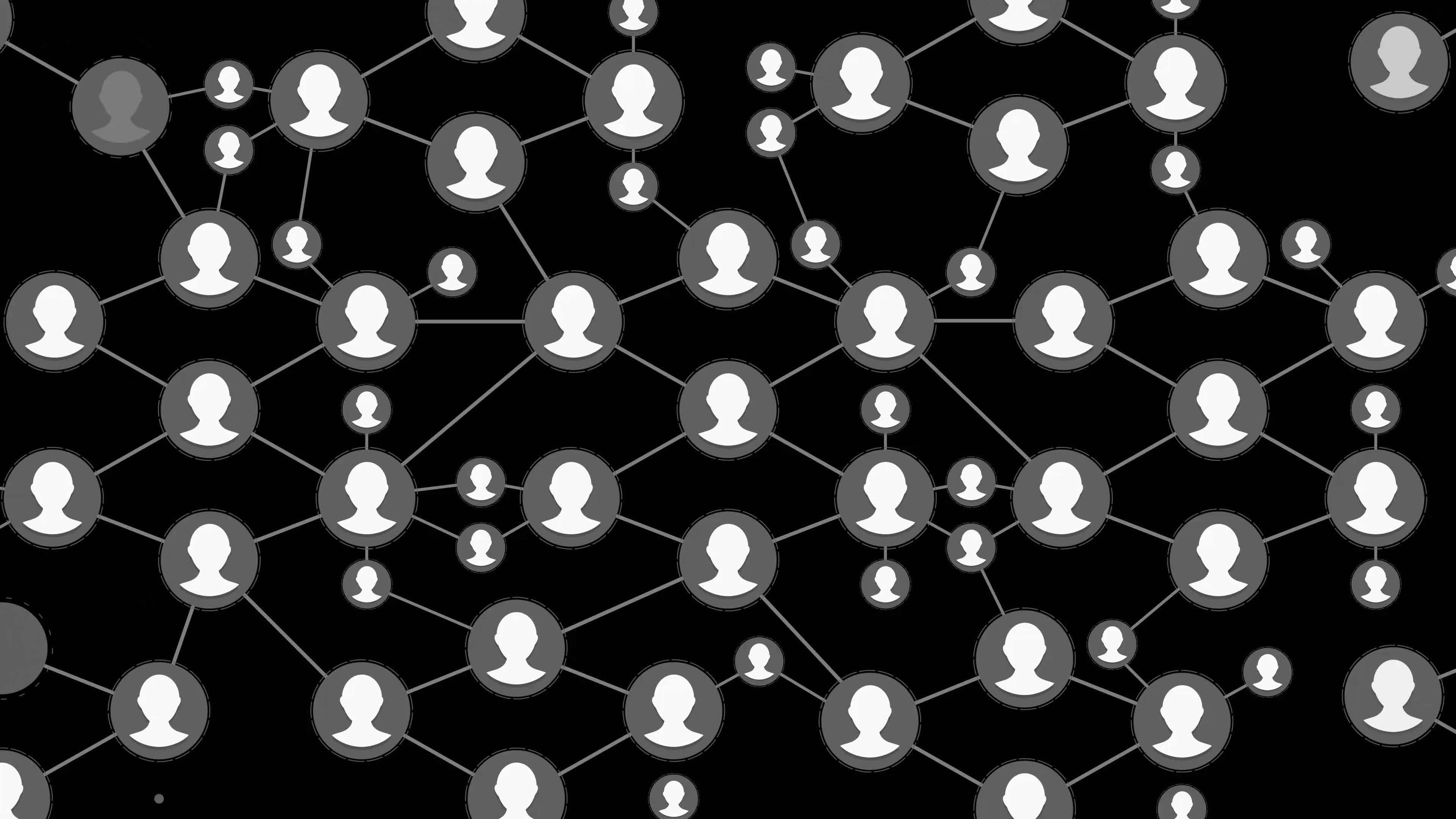 Social Network Connections Connecting People On The Internet Nodes Transforming Into The Shape