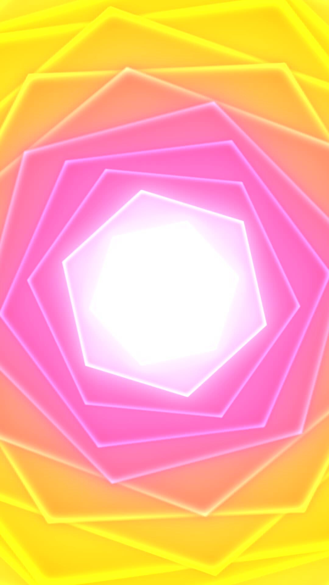 Rotating Hexagonal Pattern In Glowing Neon Gradients Vertical