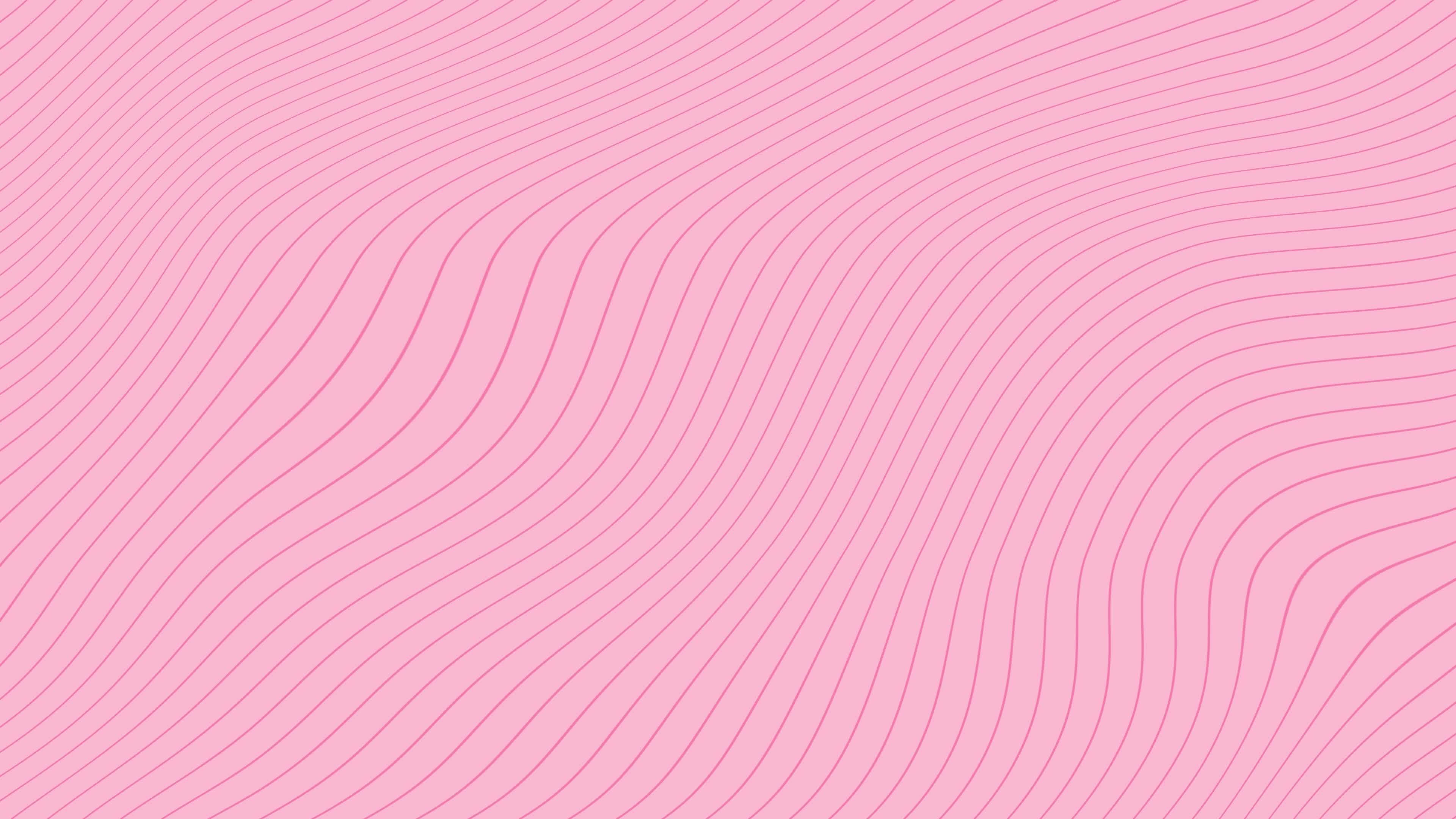 Minimal abstract thin white color wavy line moving pink background ...