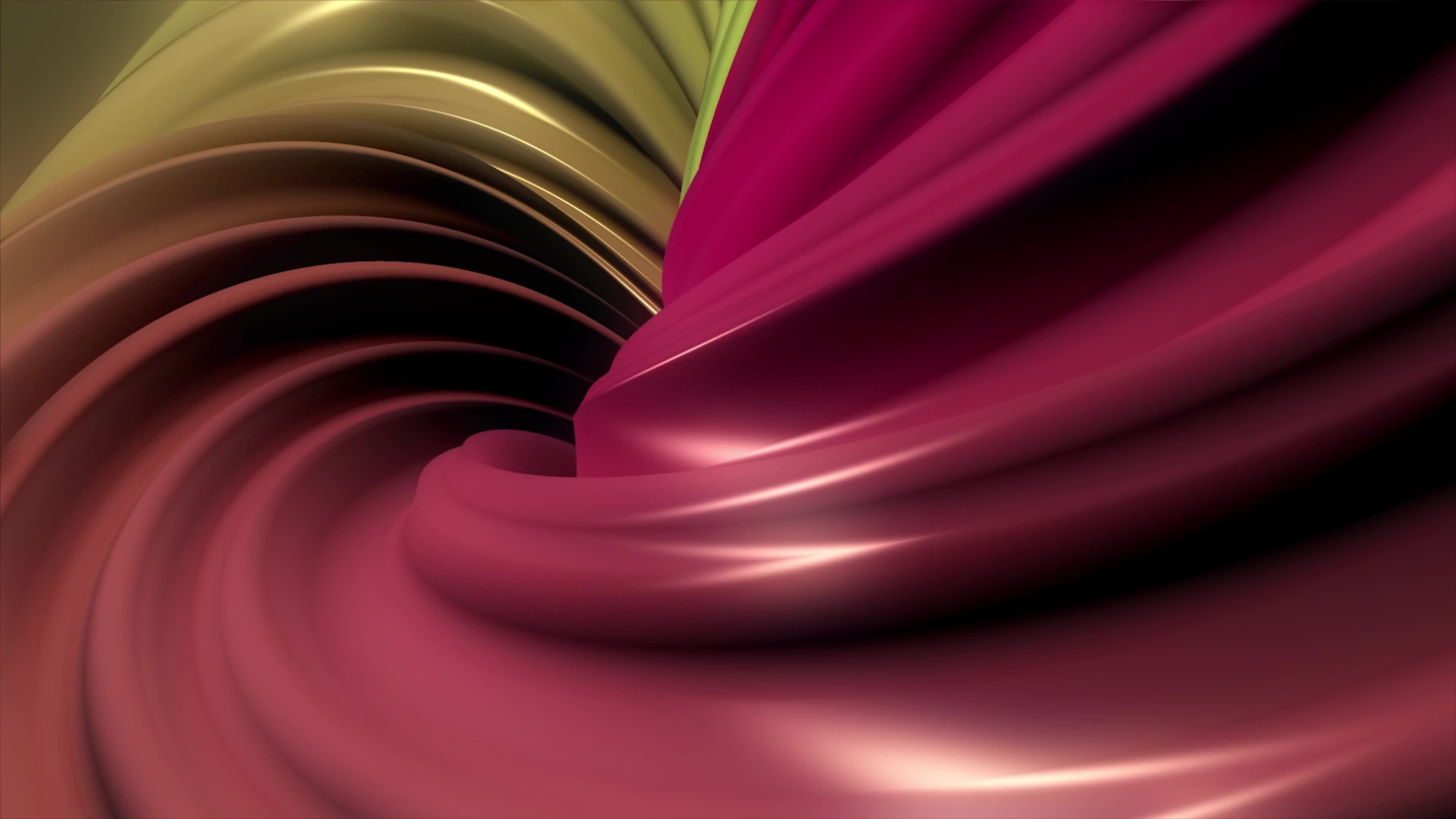 Animation of multi-colored swirling lines. 3D minimal abstract shapes ...