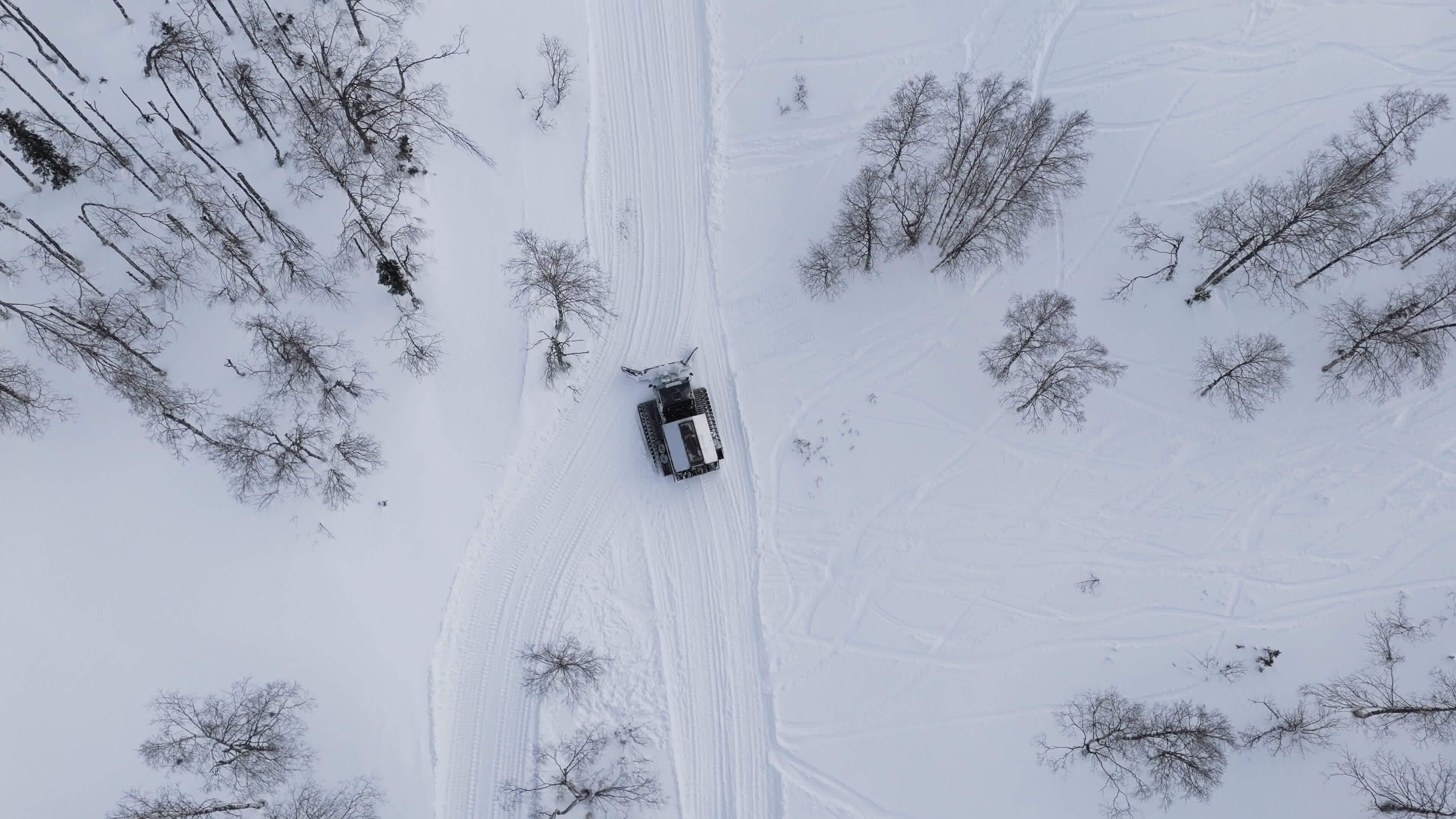 In Frosty Expanse Snowcat Prepares Ski Slopes Snowcat Key To Smooth