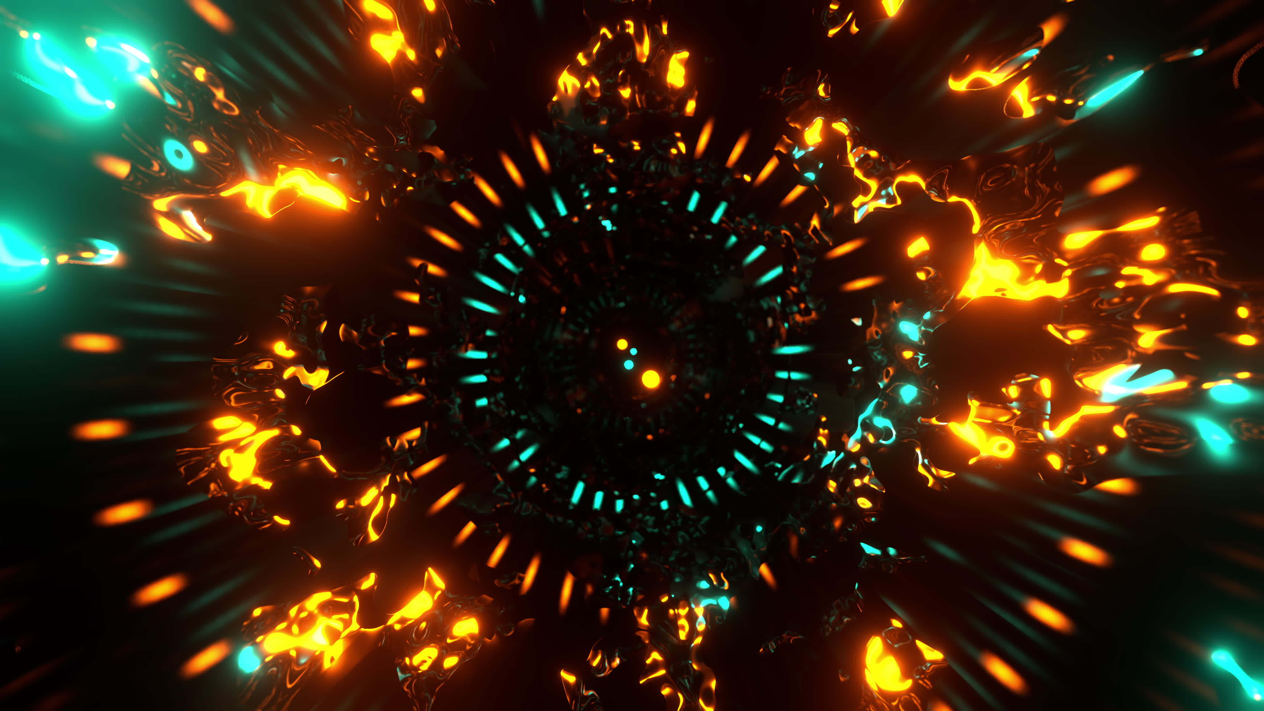 3d Motion Loop Of Tunnel Epic Abstract Colorful Futuristic Spiral