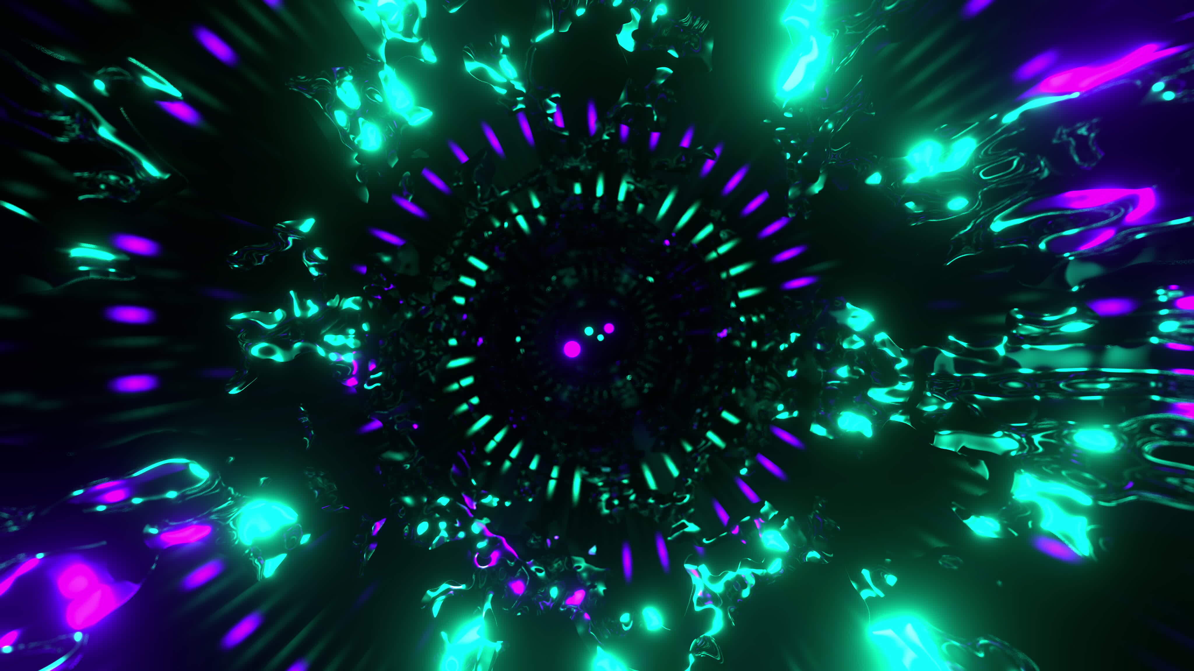 3d Motion Loop Of Tunnel Epic Abstract Colorful Futuristic Spiral