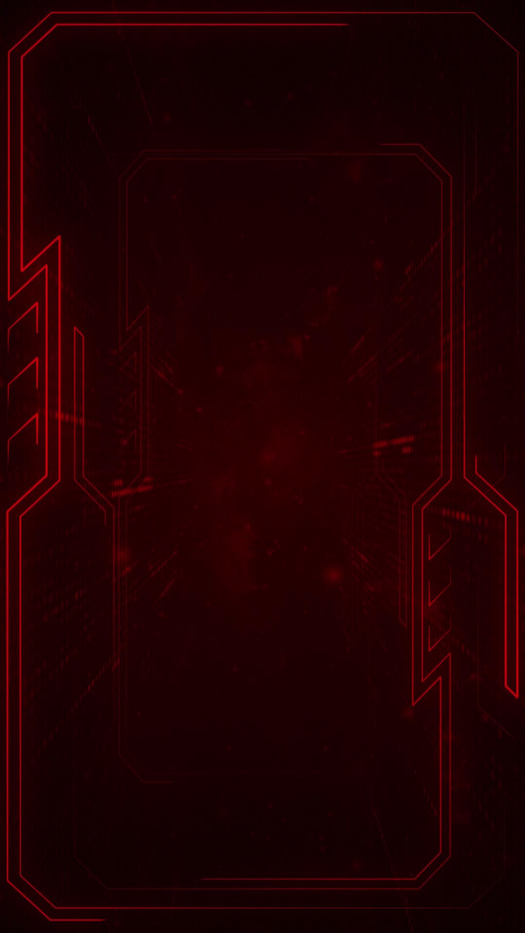 Vertical Video Futuristic Glowing Red Grid Network Of Blinking Digital Data Lights And