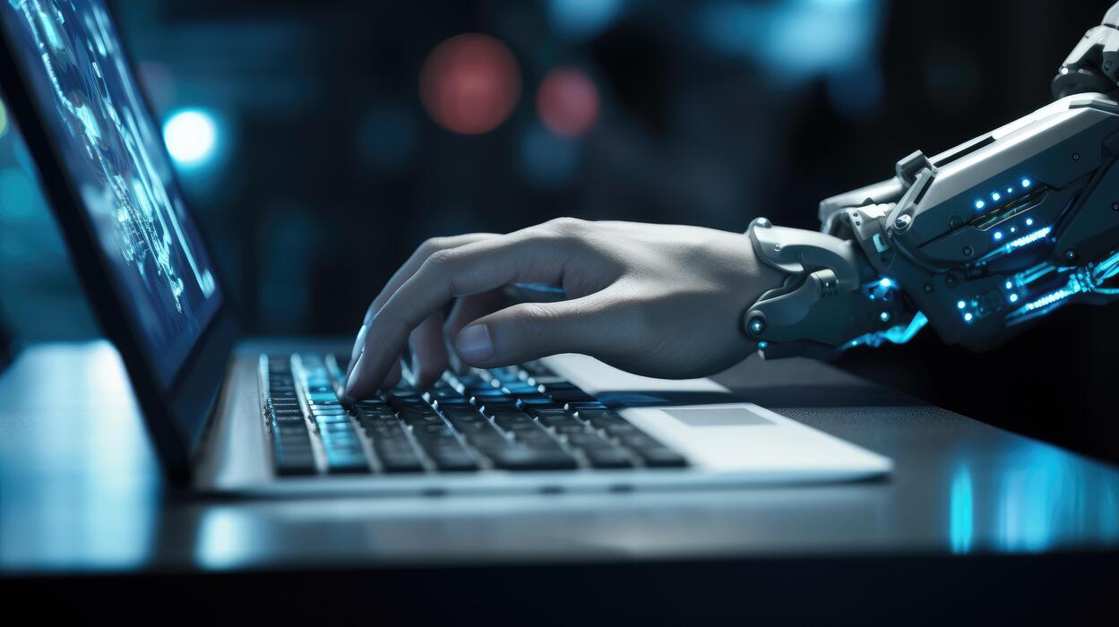 Robot Typing Stock Photos, Images and Backgrounds for Free Download