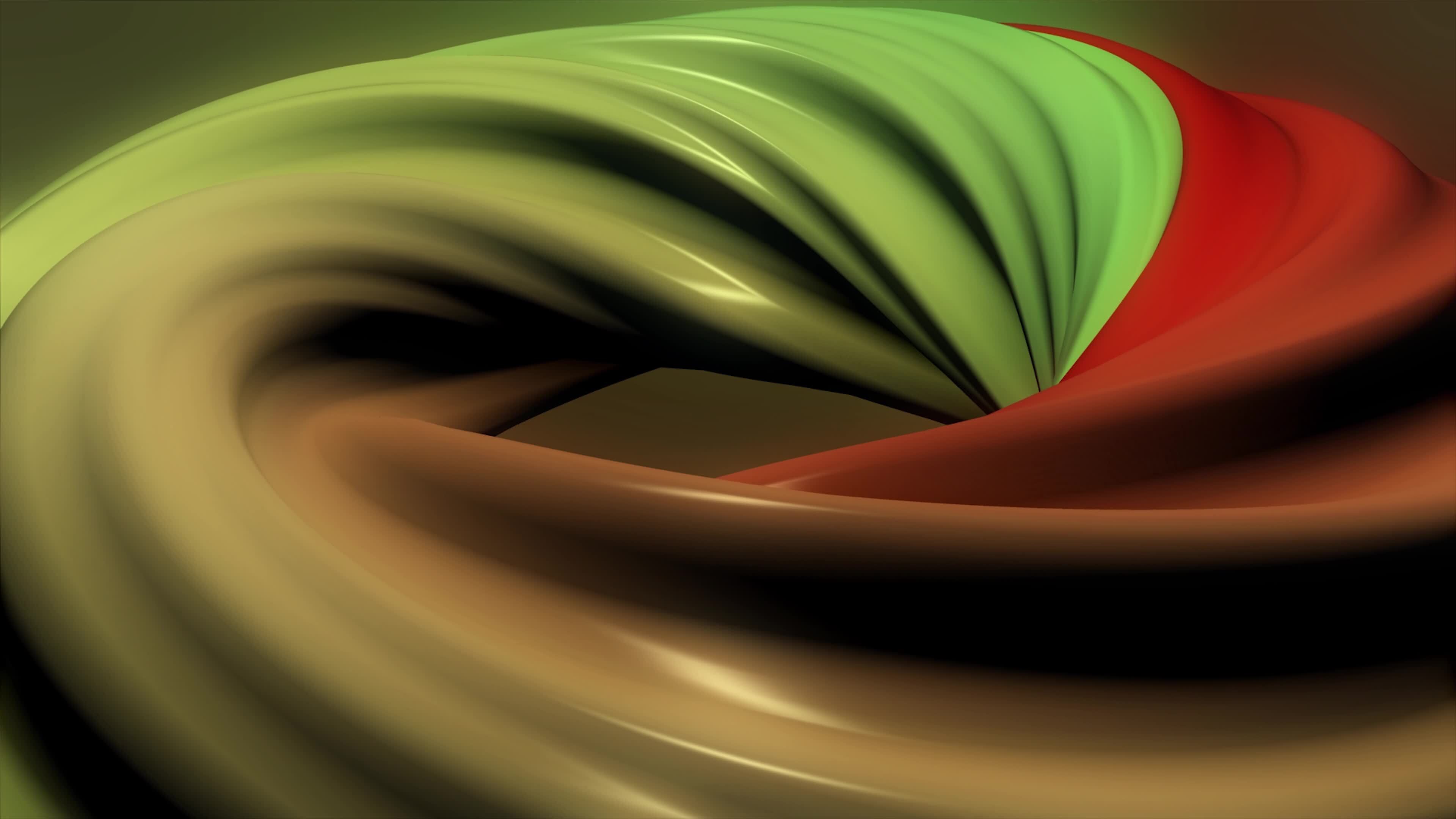 3D colorful animation of a circle or ring. Hypnotic spiral illusion seamless looping. Abstract ...