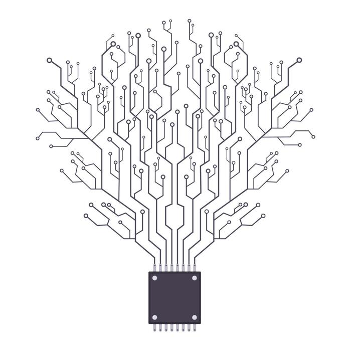 Circuit Tree Vector Art, Icons, and Graphics for Free Download