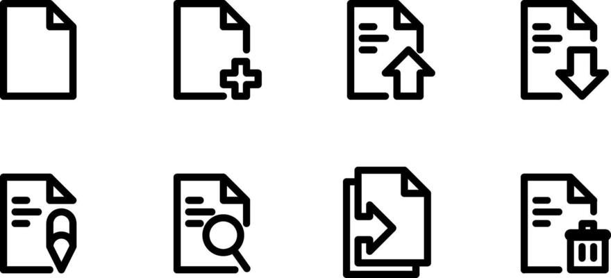 Document Icon Set Vector Art, Icons, and Graphics for Free Download