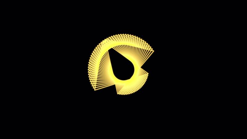 Abstract Animation With Rotating Triangles On A Black Background