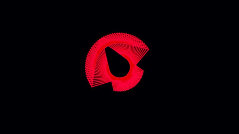 Abstract Animation With Rotating Triangles On A Black Background Computer Renderer 38521404
