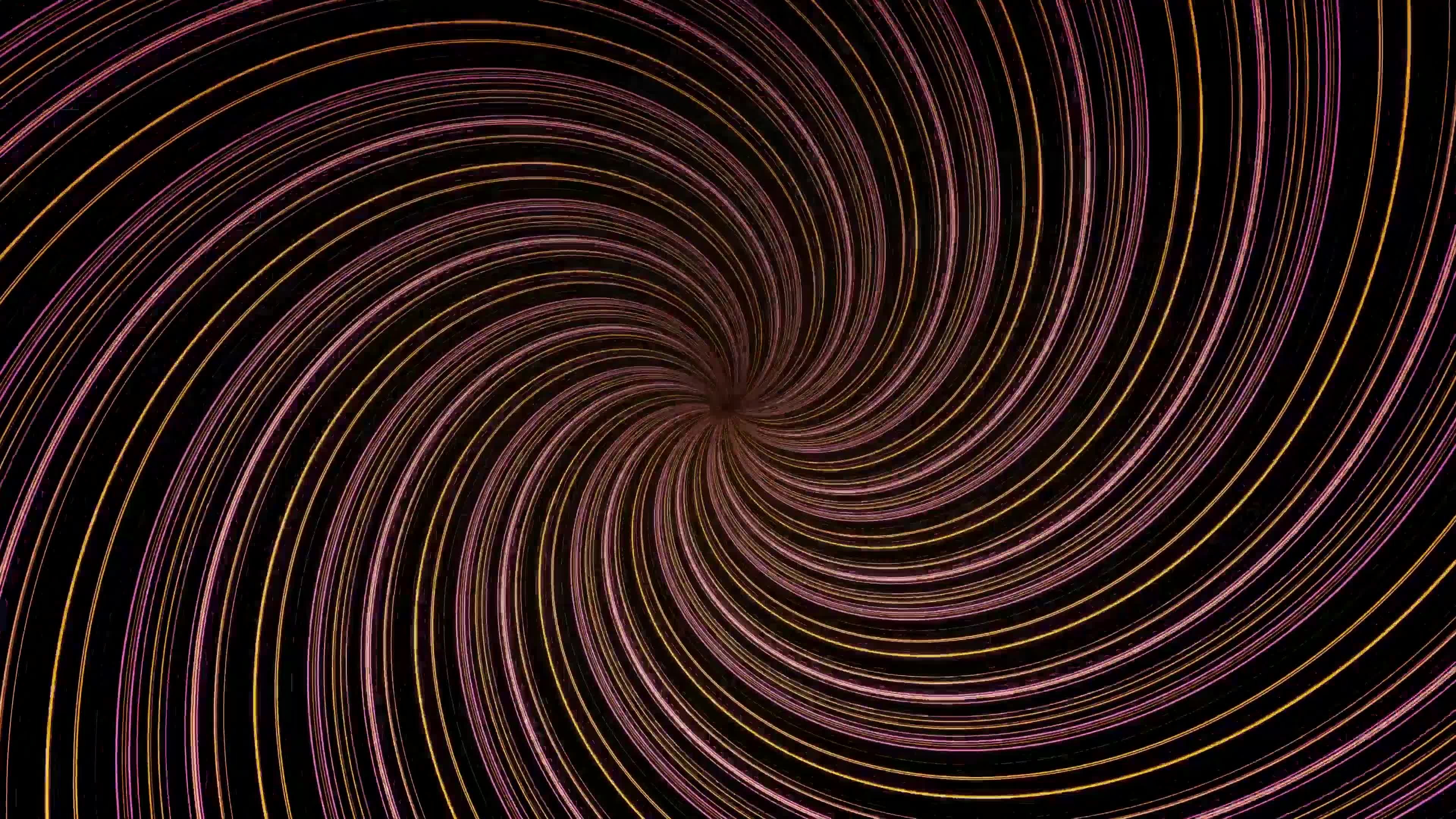 Abstract spiral rotating and twisting lines, computer generated background, 3D rendering ...