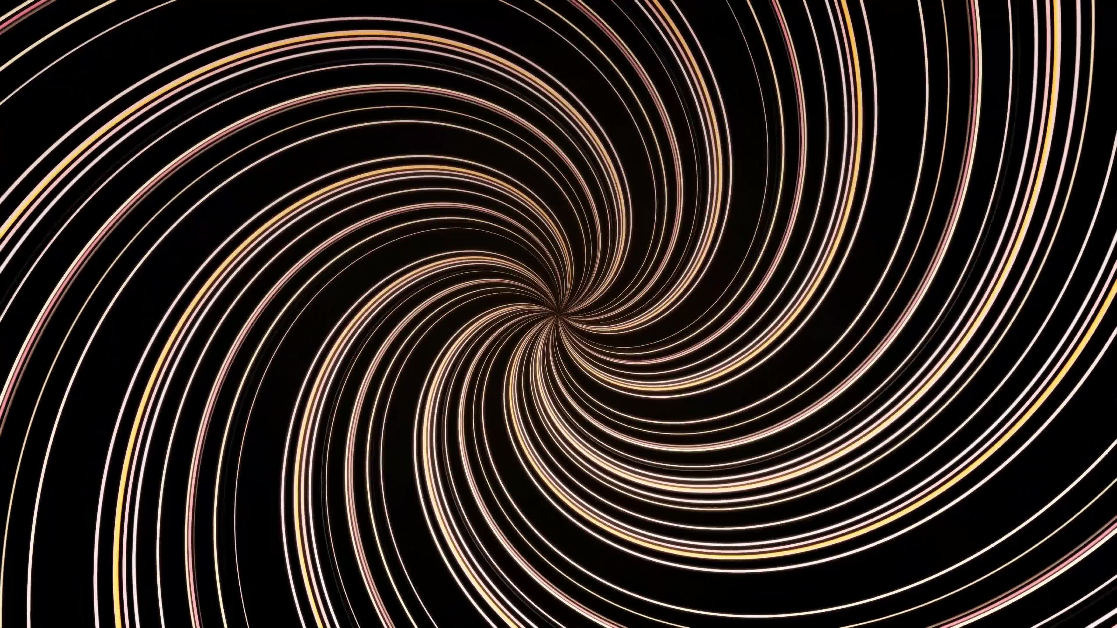Abstract spiral rotating and twisting lines, computer generated background, 3D rendering ...