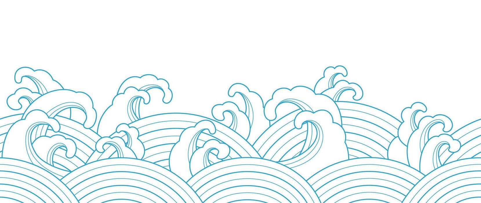 Ocean Waves Border Vector Art, Icons, and Graphics for Free Download