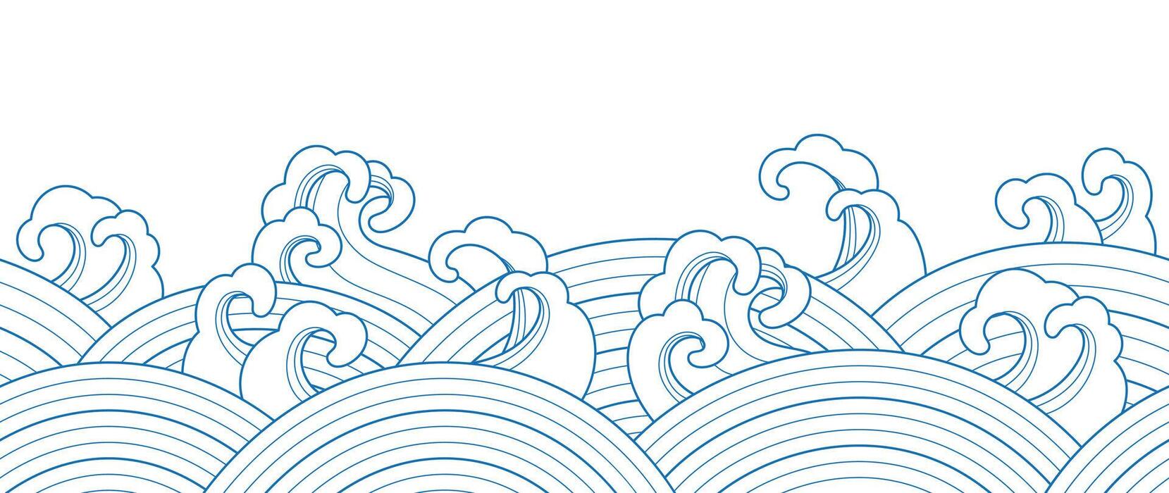 Ocean Waves Border Vector Art, Icons, and Graphics for Free Download