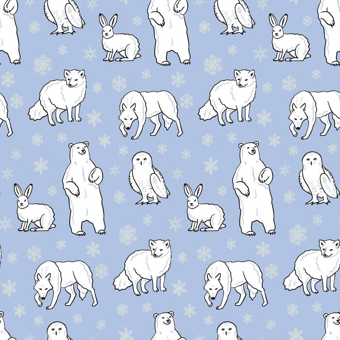 Winter Animal Pattern Vector Art, Icons, and Graphics for Free Download