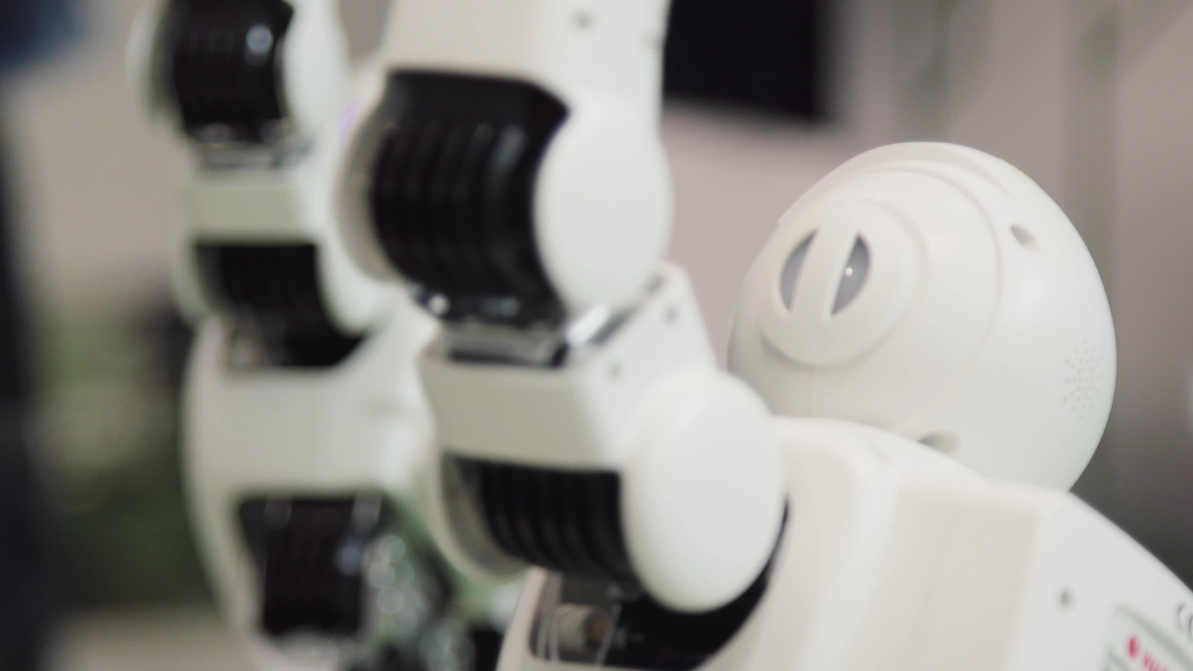 High Technology Future and Science Concept. Smart Humanoid Robots ...