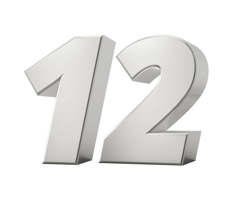 Number 12 PNGs for Free Download