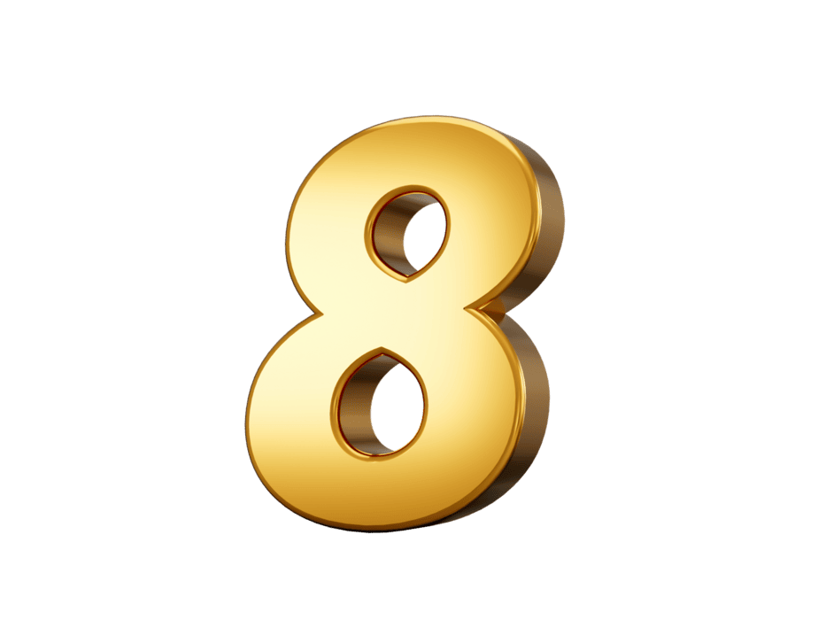 Number 8 PNGs for Free Download