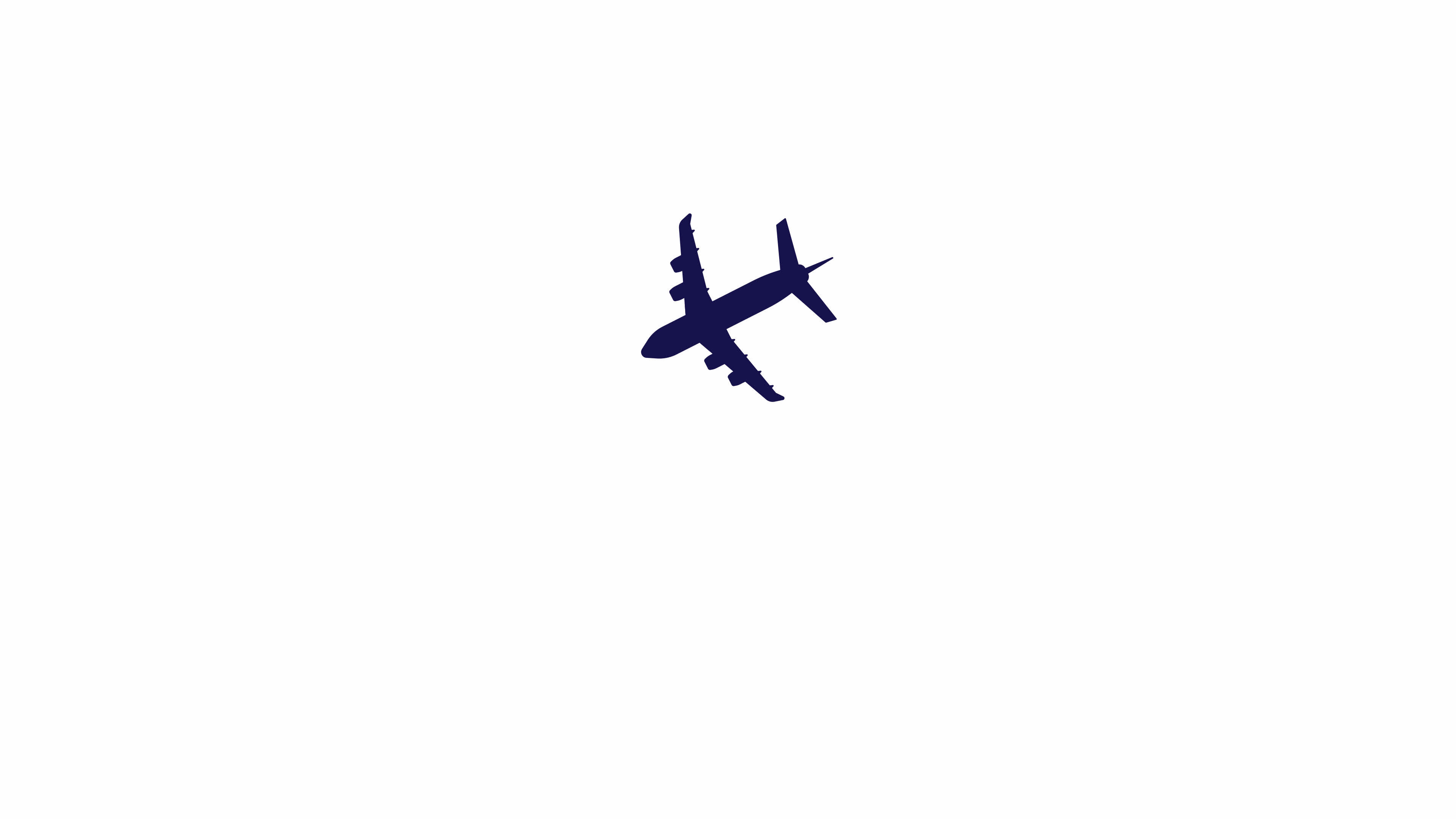 Plane flying over line 2D object animation. Aeroplane takeoff flat color cartoon 4K video, alpha ...