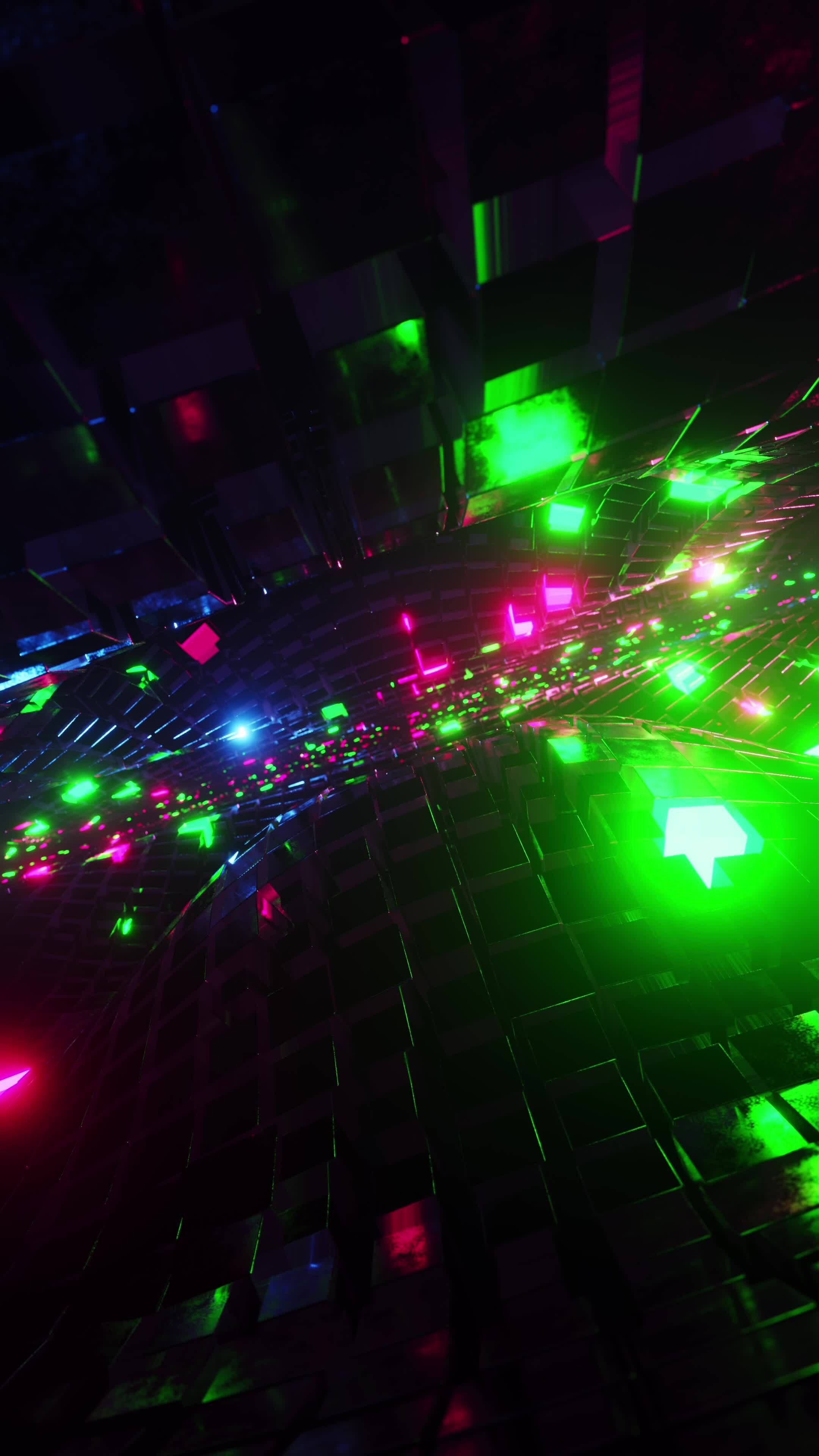 A Vibrant and Dynamic Adventure in the Matrix. Vertical looped ...