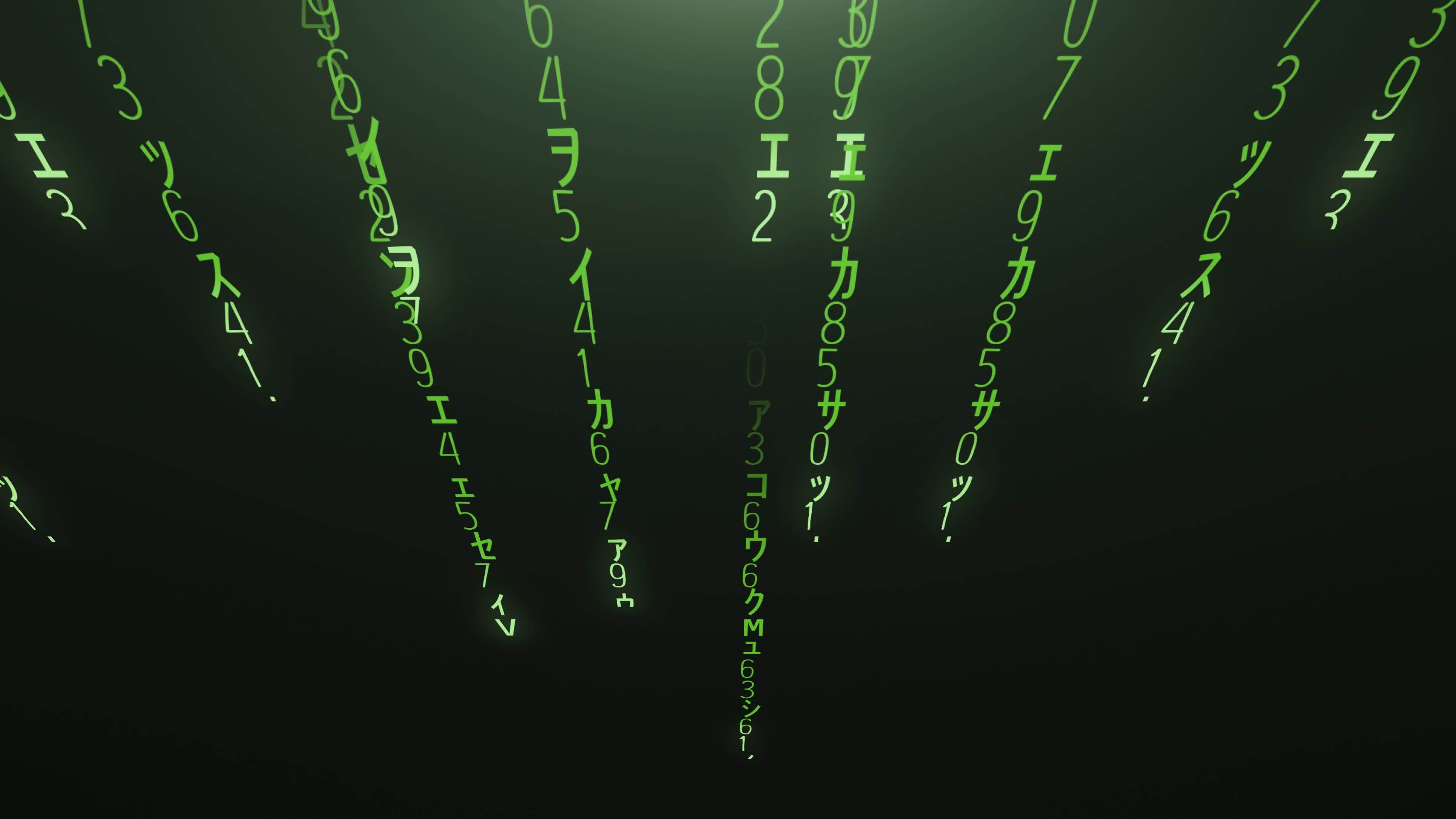 Falling green matrix code 38901709 Stock Video at Vecteezy