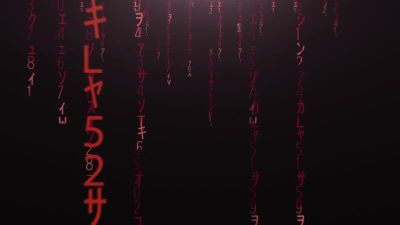 Flight through the falling red matrix code 38902096 Stock Video at Vecteezy