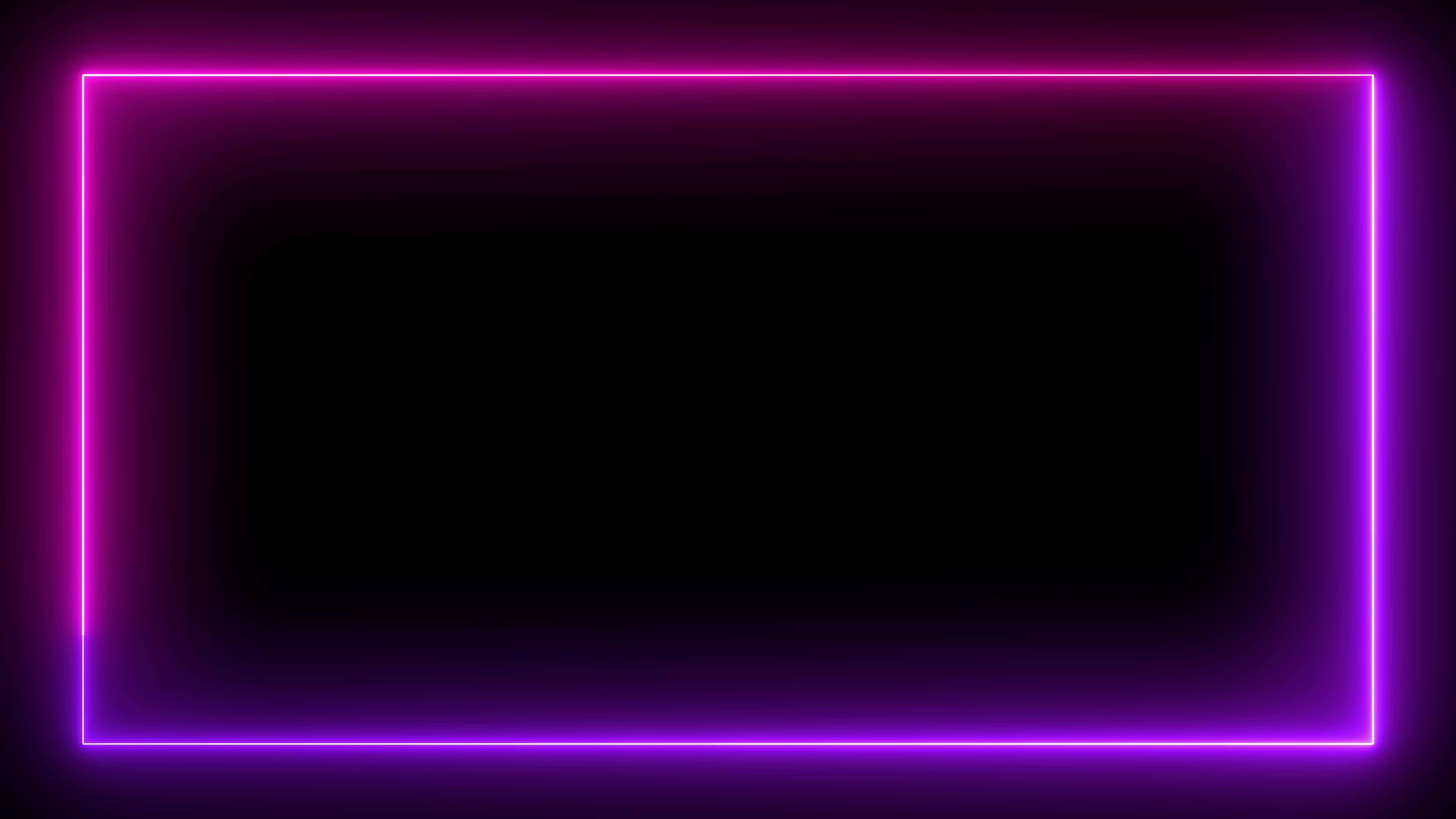Neon border light animated rectangle borders video 4K Resolution ...