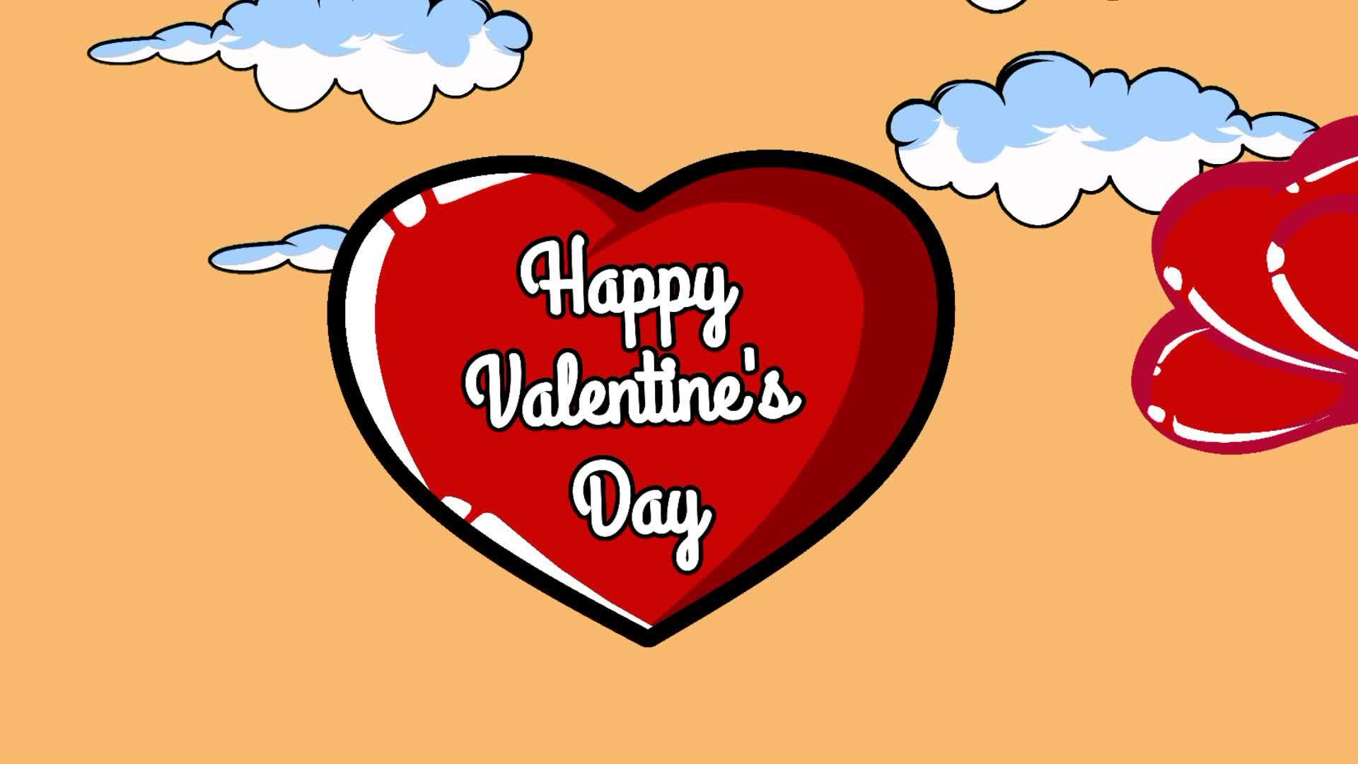 a Valentine's Day animation with a nature theme 38913907 Stock Video at ...