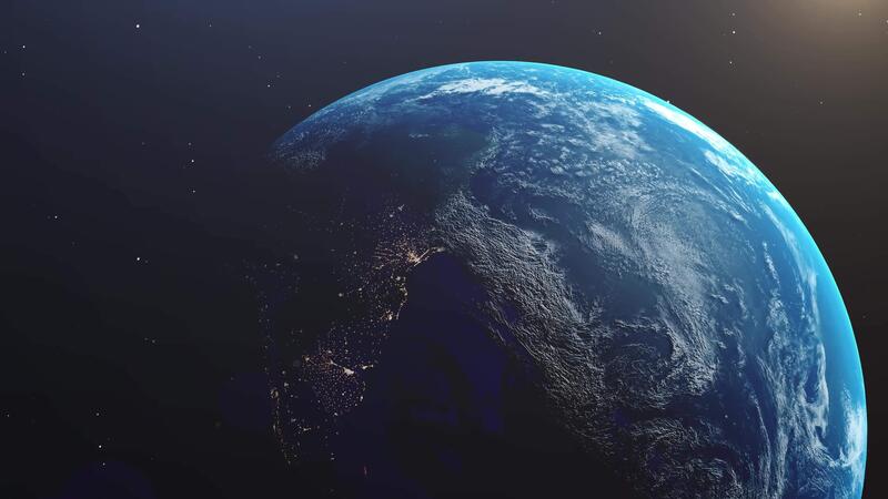 Beautiful 3d planet earth animation. Very realistic and detailed planet ...
