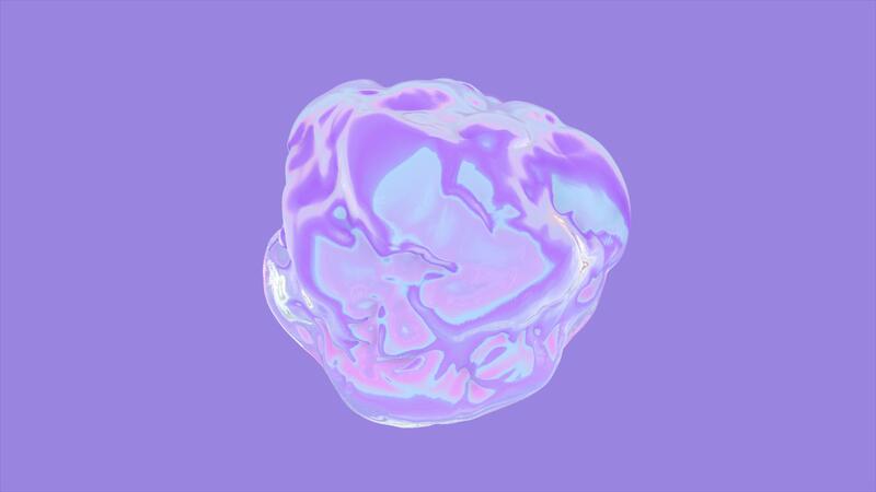 Abstract Morphing Fluid Metal Blob Pulsating In Space Abstract Sphere Animation Trendy Pastel
