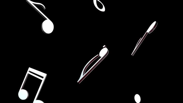 Animated Music Notes Stock Video Footage for Free Download