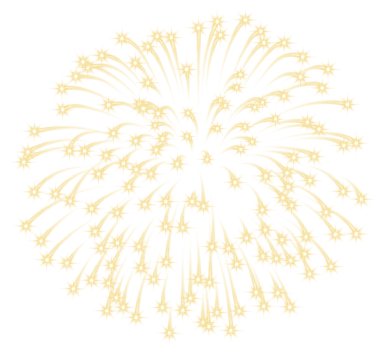 Golden Fireworks PNGs for Free Download