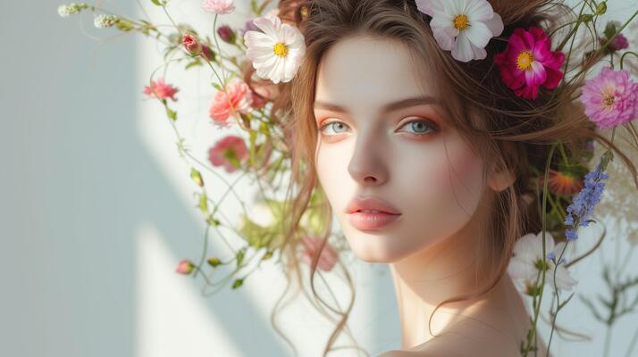 Woman Face Flower Stock Photos, Images and Backgrounds for Free Download Woman Face Flower Stock Photos, Images and Backgrounds for Free Download